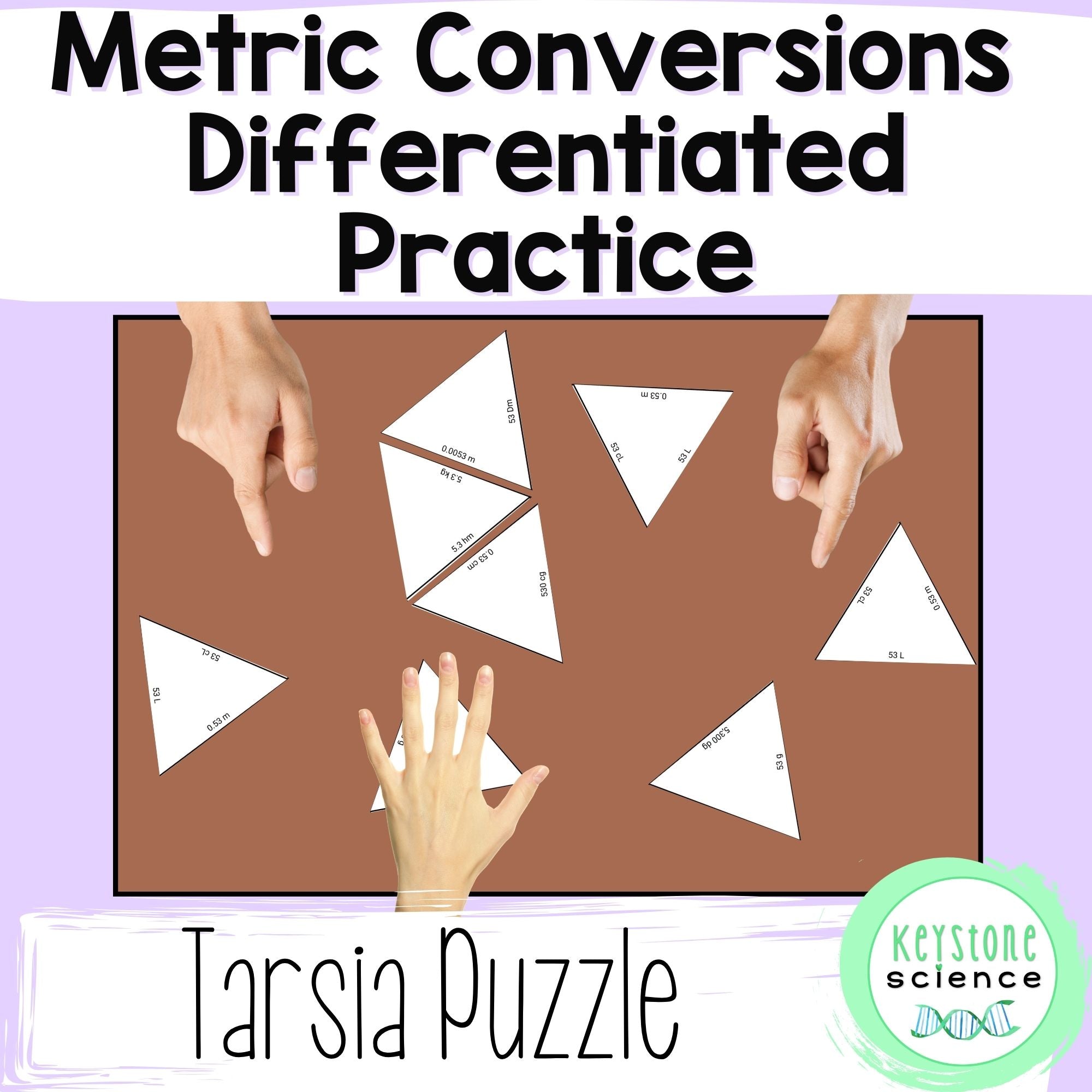 Differentiated Metric Conversion Tarsia Puzzle Practice Printable Acti ...