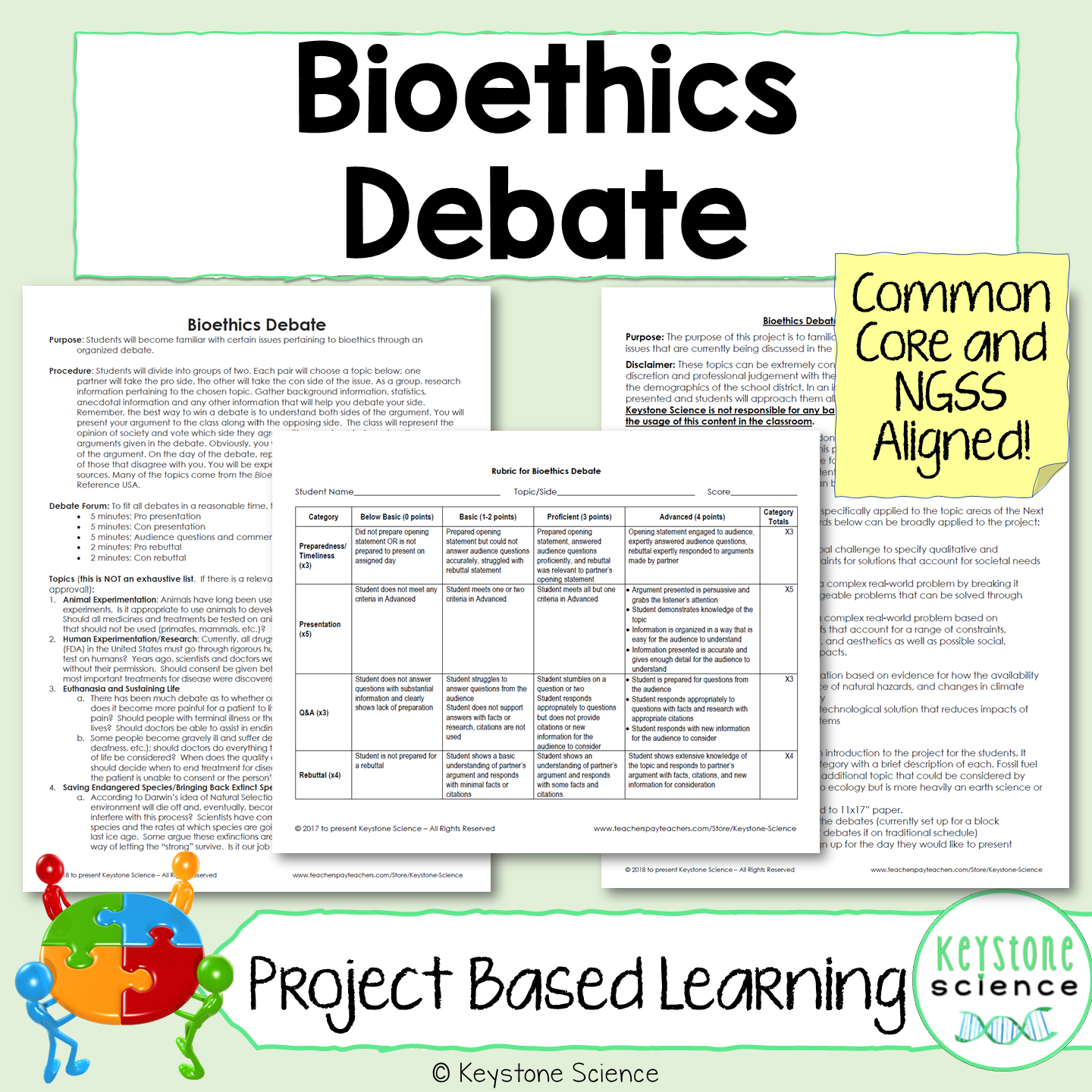 Project Based Learning Bioethics Debate PBL Genetics Evolution Ecology ...