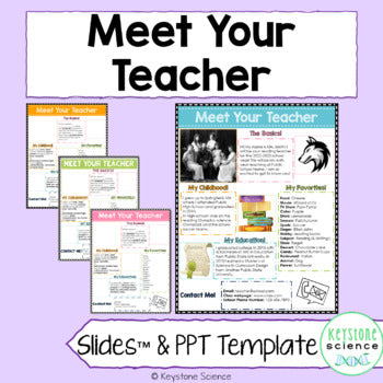 Meet the Teacher Back to School EDITABLE Poster – Keystone Science
