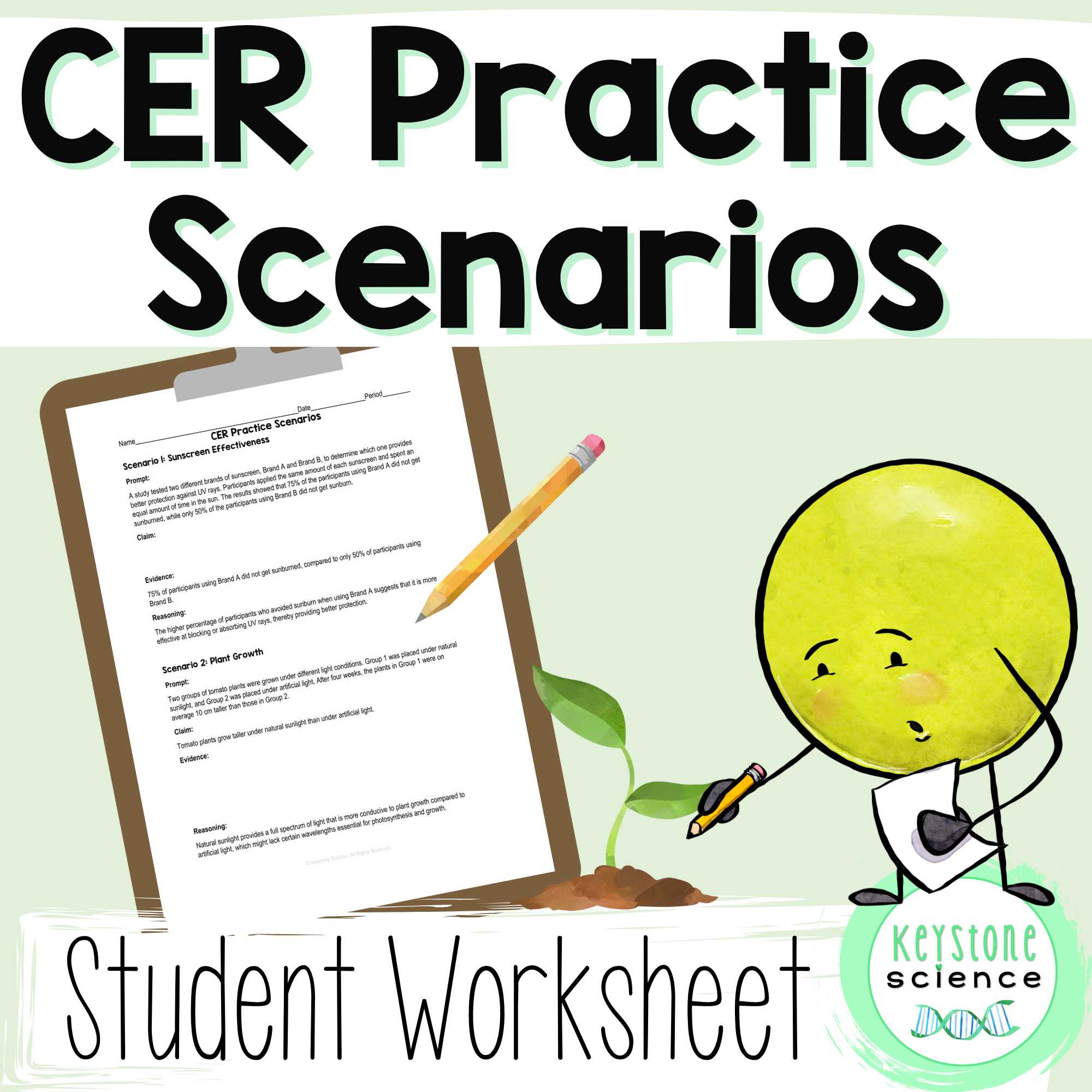 Practice Writing Claim Evidence & Reasoning CER with Real World Scenar ...